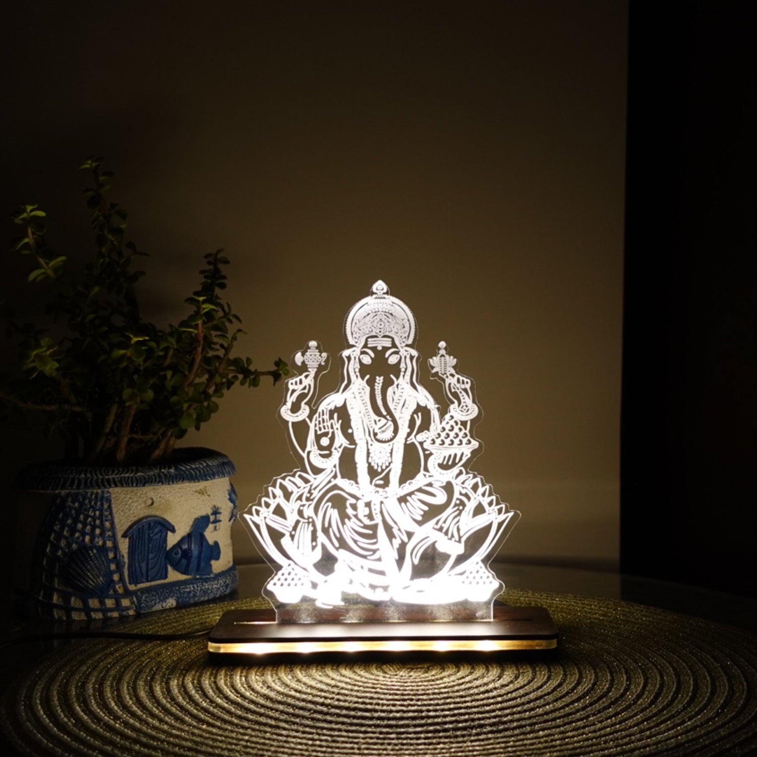 Buy Lord Ganesha LED table Frame – QuirkyGifts